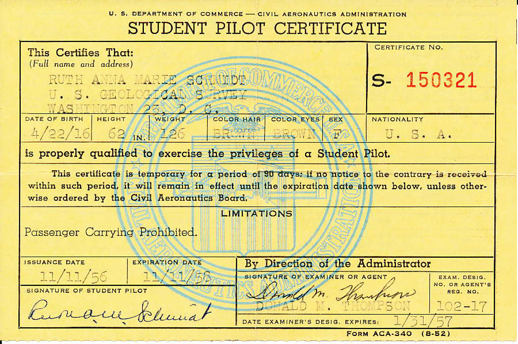 Student Pilot Certificate Archives And Special Collections UAA APU Student Pilot Certificate Archives And Special Collections UAA APU